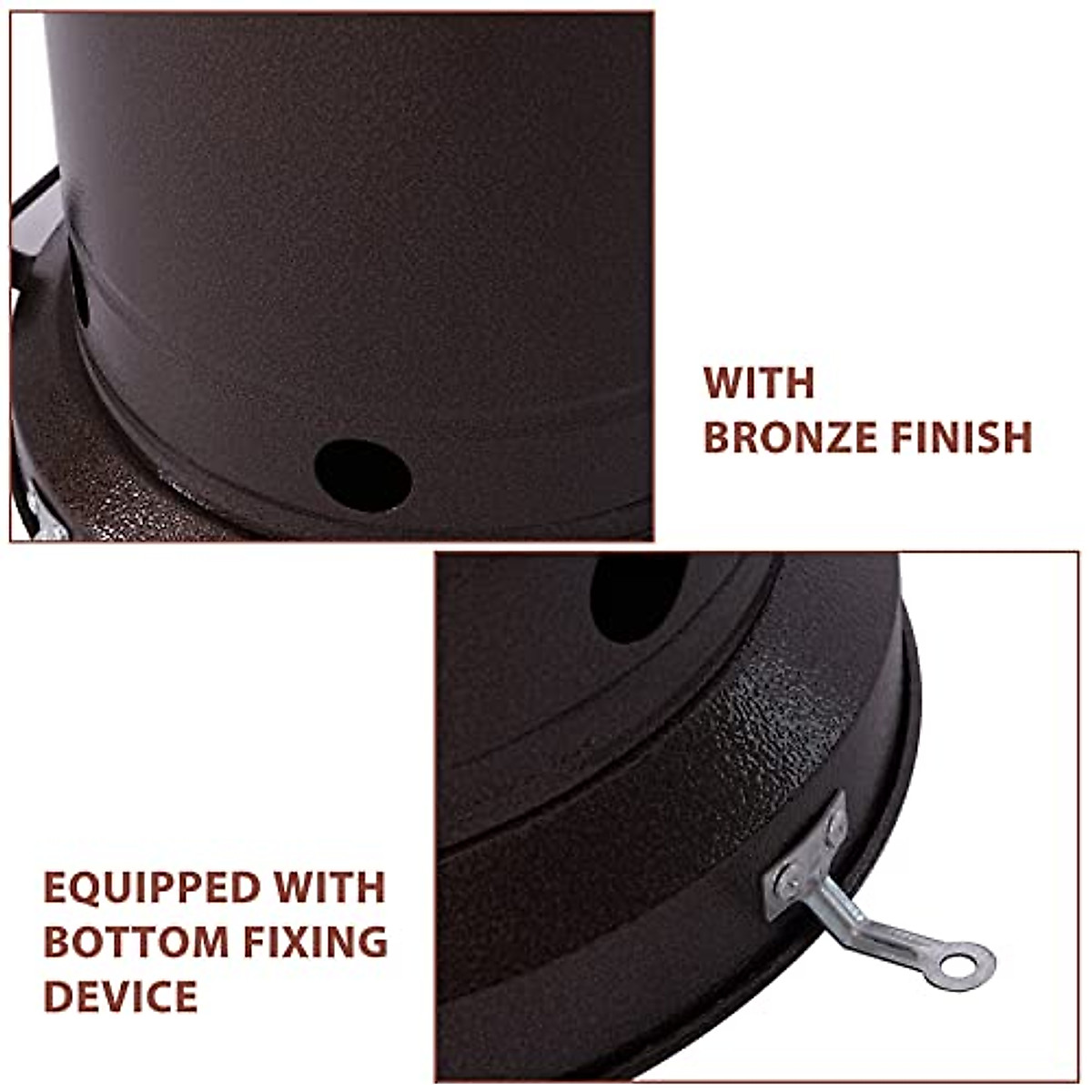 Outdoor Propane Patio Heater, Patio Heater for Outdoor Use 88inch Propane Heater with Portable Wheels Standing Patio Floor Air Heater, for Commercial, Residential, Garden, Porch, Party, Deck