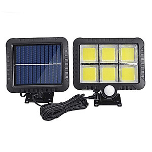 Solar Security Light, Solar Wall Lights Outdoor Flood Light - 120 LED PIR Motion Induction IP65 Waterproof, Up to 10 Hours Illumination,Easy-to-Install Split Solar Light for Front Door,Yard,Garage