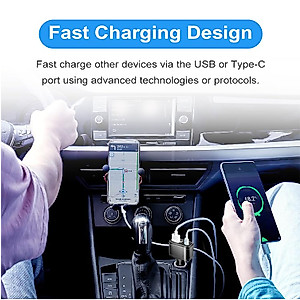 TKSTAR Car GPS Tracker Device - Hidden GPS Tracker for Vehicles, GPS Locator with USB & Type-C Charging Port, Hidden Tracking Devices Compatible with 9-32V - TK818