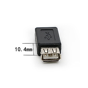 rgzhihuifz 3 Pack USB 2.0 A Female to USB B Mini 5 Pin Female Adapter Converter