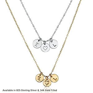 EFYTAL Multiple Initial Necklaces for Women, Dainty 14k Gold-Filled or Sterling Silver 3 Initial Necklace, Mom Necklace with Initials, Personalized Necklaces for Women, Letter Necklace for Women