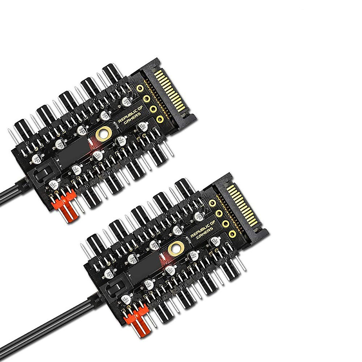 Fan Controller pc Chassis Fan Hub CPU Cooling Fan hub pc 10 Port 12 V SATA to Fan-Header with 4 Pin PWM Controller Corsair Fan Controller