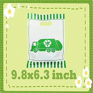 ATSMOICY 50 Garbage Truck Party Favors Goodie Bags, Rubbish Truck Themed Baby Shower Birthday Waste Management Recycling Party Supplies Decorations Favors Candy Bag