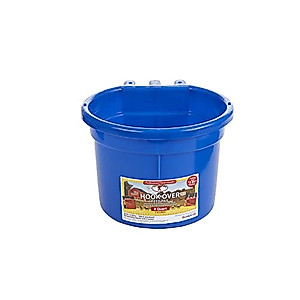 Fence Feed Bucket - Little Giant - 8 Quart Hook Over Feed Pail (Blue) (Item No. CPHBLUE)
