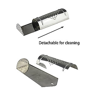 Stainless Steel Ice Scoop with Magnetic Holder for Ice Maker, Kitchen Freezer or Refrigerator，Great Accessory for house appliance with trackless Velcro Included if your appliances are non-magnetic