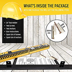 24" Heavy-Duty Magnetic Tool Holder (Upgraded Version) - Extremely Powerful Magnetic Pull Force to Hold Heavy Tools - Professional Space-Saving Magnetic Tool Bar - Metal Tool Organizer Rack/Strip