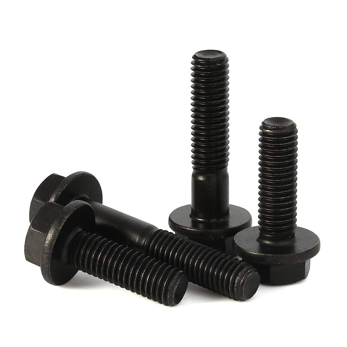 M8 x 20mm Flanged Hex Head Bolts Flange Hexagon Screws, Full Thread, Alloy Steel, Black Oxide Finish, Quantity 20