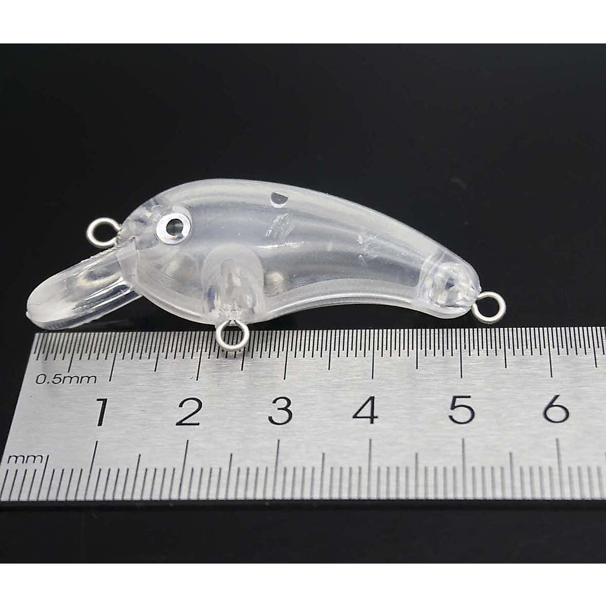 Free Eye 20PCS Unpainted Fishing Blanks Crankbait 5.5cm 3.72g topwater Artificial Bait Fishing Lures Blank Minnowbait Hard unpainted Artificial Bait Bodies DIY Fishing Tackle Spoons