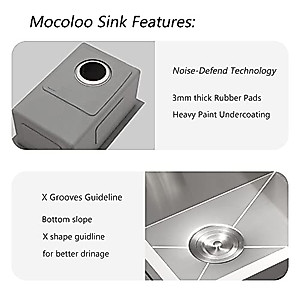 10" Bar Prep Kitchen Sink - Mocoloo 10 x 18 Undermount Sink Stainless Steel 16 Gauge Single Bowl Bar Prep Deep Sinks