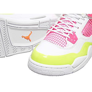 Jordan Big Kid's 4 Retro SE Lemon Venom White/White-Lemon Venom (CV7808 100) - 5