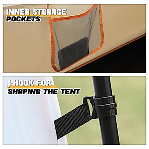 MoNiBloom 5-8 Person Tent for Camping Extra Large Portable Cabin Huge Tent, Waterproof Windproof 1 Living Room and 2 Bedroom 181'' Length Tent with Carry Bag for Outdoor Picnic Family Gathering