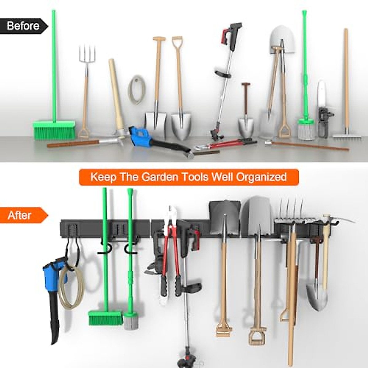 HOMSAILMO Under Sink Organizer and Storage, Kitchen Organization Rack with Double Sliding Cabinet Drawers, Multi-Purpose Storage Shelf Holder with 4 Hooks for Bathroom, Pantry