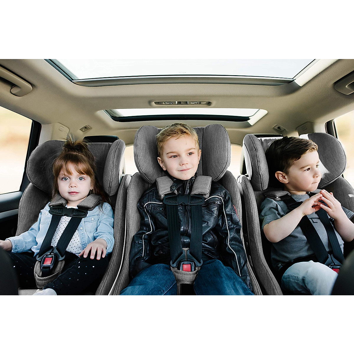 Clek Foonf Convertible Car Seat with Adjustable Headrest, Reclining Design, LATCH System, and Flame-Retardant-Free (Ten Year Blue)