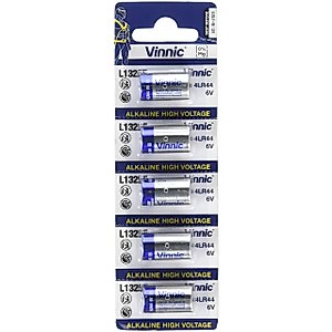 Vinnic A28PX 5 pcs 6V Replacement Alkaline Batteries (L1325, 4LR44)