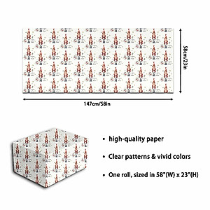 Personalized Birthday Gift Wrap Paper Custom Photo Wrapping Paper Roll with Name Fun Birthday Gift Wrapping Paperfor Boys Girls Kids Party Christmas Birthday Anniversary 58"x 23" (design 11)