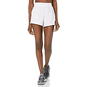 adidas Women's 3-Stripes Woven Shorts, Almost Pink/White, X-Large