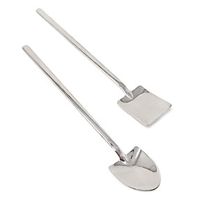 Honbay 4PCS Stainless Steel Long Handle Ice Cream Spoon Sets Mixing Stiring Spoons Shovels for Home Party Bar (silver)