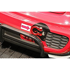 iJDMTOY Red Track Racing Style Tow Hook Ring Compatible with Mini Cooper (Gen1 R50 R51 R52 R53 R55 Gen2 R56 R57 R58 R59), Made of Lightweight Aluminum