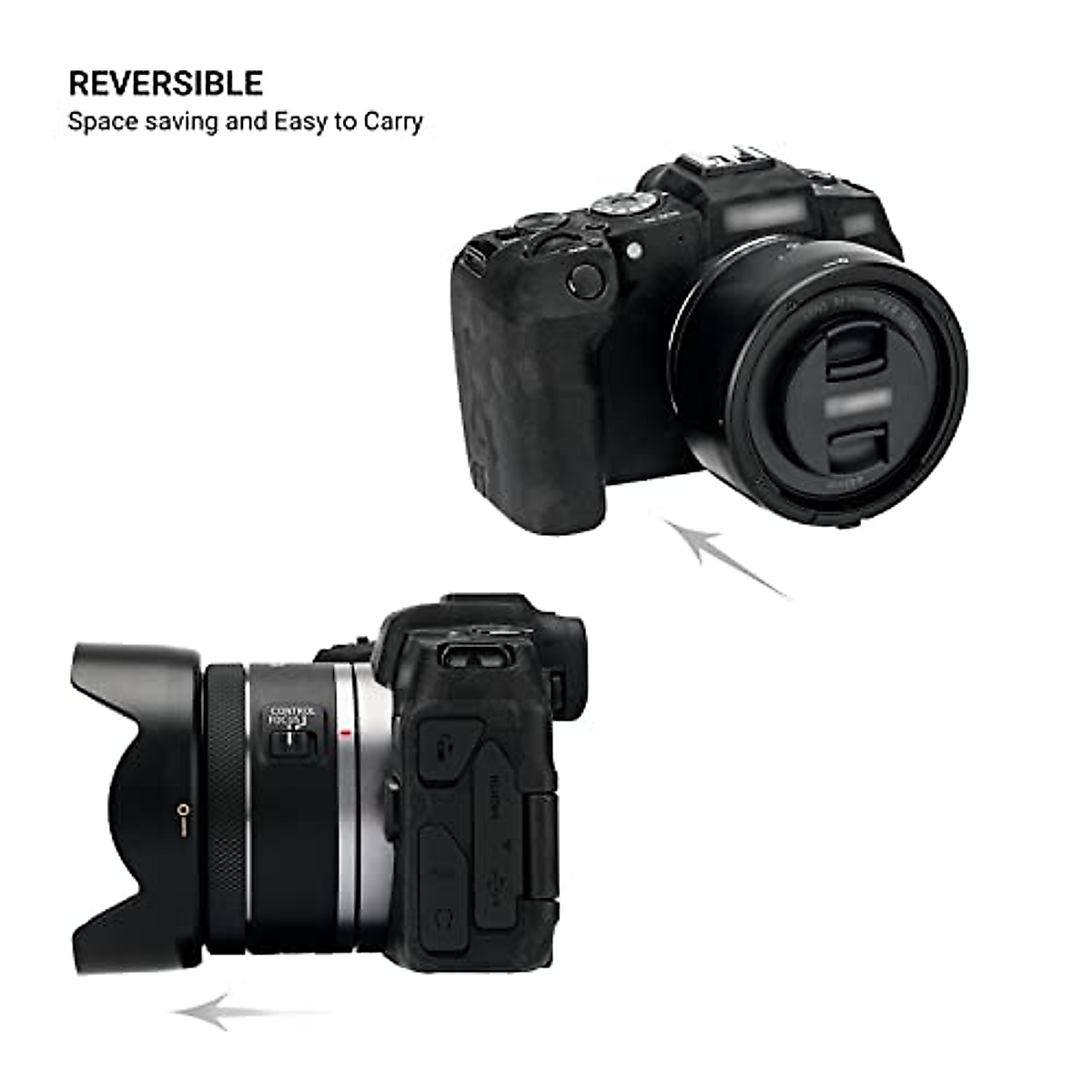 Lens Hood for Canon RF 16mm F2.8 STM Lens on EOS R6 R5 RP R Camera, Reversible Lens Shade Replace Canon EW-65C Lens Hood, Compatible with 43mm Filters and 43mm Lens Cap