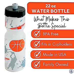 50 Strong Kids Water Bottle | 22 oz. BPA- Free Sports Squeeze Water Bottles with Pull Top Cap |Perfect Water Bottle for School | Reusable & Durable for Boys & Girls | Made in USA