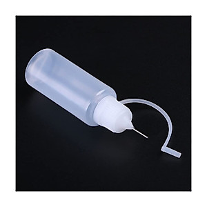 1PCS Plastic Squeezable Tip Applicator Bottle Dropper Bottles with Needle Tip Childproof Caps for Glue,50ml