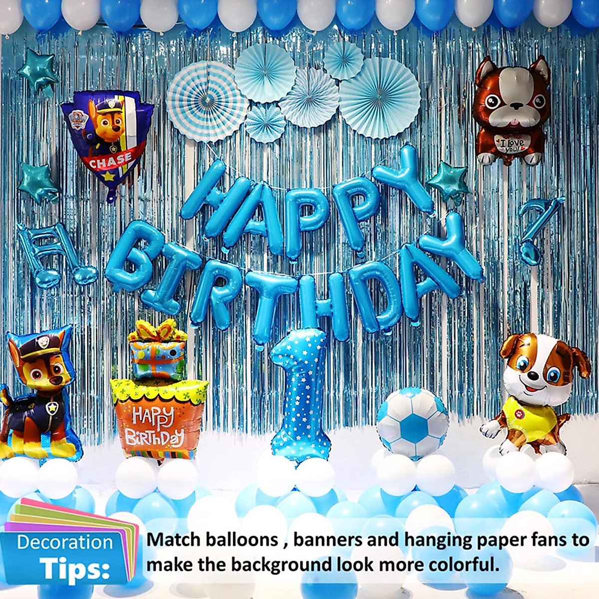 Moohome 2 Pack Teal Blue Foil Fringe Curtain, Fringe Backdrop Curtains for Birthday Wedding Engagement Bridal Shower Bachelorette Party Decorations