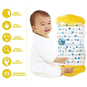 QINGBAO Baby Crawling Toy Fitness Toys Exercise Your Baby's Hearing and Touch Exercise Your Baby's Muscles and Coordination (Yellow)