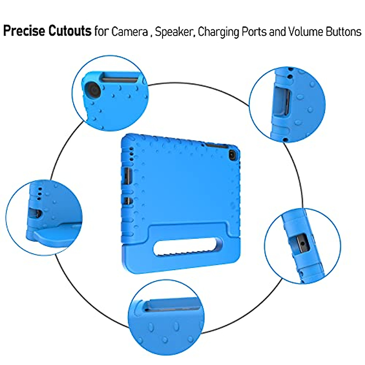 LTROP Kids Case for Samsung Galaxy Tab A7 lite 8.7 Inch 2021 SM-T225/T220, Galaxy Tab A7 Lite 8.7 Case, Shockproof Convertible Handle Stand Cover Case for Samsung Galaxy Tab A7 Lite 8.7” 2021, Blue