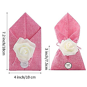 12Pcs Fabric Burlap Gift Bags with Drawstrings,Mini Muslin Cloth Jewelry Bags,Small Drawstrings Pouch Party Favor Fags for Packaging,Wedding Favor Bags,Sachet Bags Empty(4x7.2Inch)