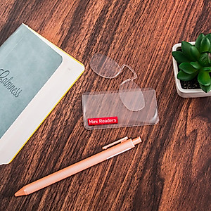 DXYXYO Armless Thin Reading Glasses for Men and Women Mini Lightweight Legless Clip on Nose Readers 3 Pack, +1.5