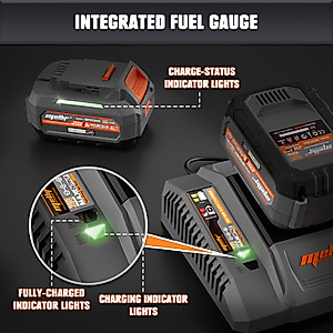 Mellif 20V Li-ion Battery Pack & Charger, Compatible with Mellif 20V Cordless Power Tools, 4.0Ah Battery & 4.0A Fast-Charger Combo, 10C/40Amps, Battery Starter Kit