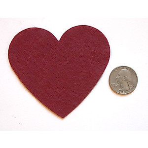 Playfully Ever After 3 Inch 28pc Felt Hearts (Cardinal Red)