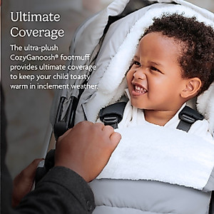 UPPAbaby CozyGanoosh Footmuff - Easily Attaches to UPPAbaby Strollers + RumbleSeat - Ultra-plush, Weather-Proof - Winter Stroller Cover - Gwen (Green Mélange)