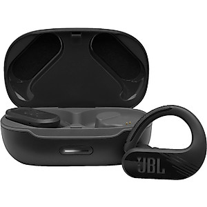 JBL Endurance Peak II Waterproof True Wireless in-Ear Sport Headphones Bundle with Deluxe CCI Carrying Case (Black)