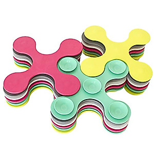 Prince Lionheart Bath Mat for Tub Baby Kids Fun Bath Puzzle Anti-Slip Waterproof Shower Mat with Suction Cups (18pcs)