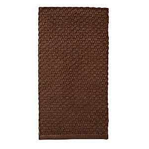 COTTON CRAFT Amazing Kitchen Towels - Set of 8 Terry Towels - 100% Cotton Euro Café Waffle Weave Dish Towel Set - Soft Absorbent Quick Dry Low Lint Reusable Pantry Bar Cleaning Cloth -16x28- Chocolate