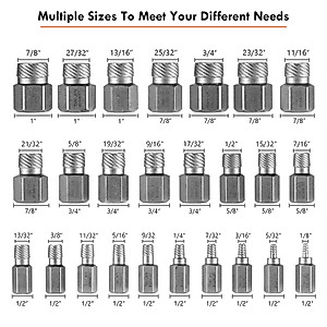 XEWEA 25Pcs Screw Extractor Set Hex Head Multi-Spline Easy Out Bolt Extractor Set, Chrome Molybdenum Alloy Steel Heavy Duty Metric EZ Out Rounded Screw Remover