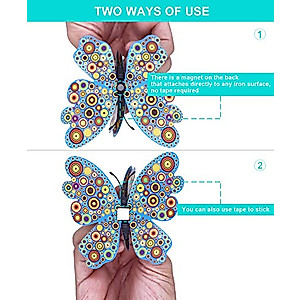 eoorau 24pcs Butterfly Wall Decals - 3D Butterflies Removable Mural Wall Stickers for Kids Home Room Bedroom Decoration