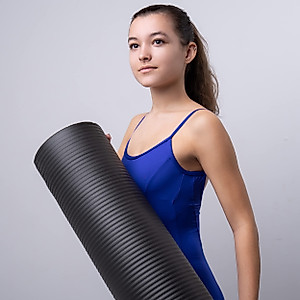 Upward Fit 1/2 Inch Thick Exercise Yoga Mats with Carrying Strap, 4 Pack, 72 by 24 Inches, Bulk Fitness Mat for Yoga, Pilates, or Workout, Non-Slip Gym Mats for Schools and Studios