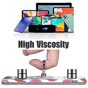 Cell Phone Ring Holder Stand, Transparent Phone Ring Holder Finger Kickstand 360° Rotation Phone Ring Finger Grip Compatible with All Smartphones(2Black)