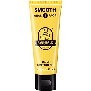 Bee Bald SMOOTH Daily Moisturizer Hydrates & Tones Away Fine Lines, Wrinkles and Dry Patches; Helps Control Oil & Shine to Feel Cool, Fresh and Comfortable, 1.7 Fl Oz