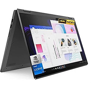 Lenovo Flex 5 2-in-1 Laptop, 15.6" 4K UHD IPS 500nits Touch Display, Intel i7-1165G7, NVIDIA GeForce MX450, 16GB RAM, 1TB PCle SSD, Type-C, Fingerprint, Wi-Fi 6, Win 11 Pro (11th gen | MX450)