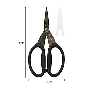 Tonic Studios Tim Holtz 817 Kushgrip Non Stick Micro Serrated Snips, 7" , Red