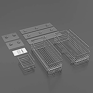 Orimade Shower Caddy Basket Soap Dish Holder Shelf with 5 Hooks Bathroom Organizer Shelf Kitchen Storage Rack Wall Mounted Adhesive No Drilling Rustproof SUS304 Stainless Steel - 3 Pack