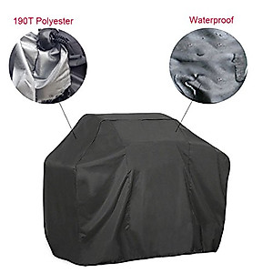 FLR Gas Grill Cover Large XL 66 inches Black Waterproof Outdoor Barbeque Grill Covers BBQ Gas Grill Cover Char Broil Patio Bistro