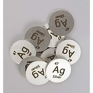 Silver (Ag) 24.26mm Metal Disc for Collection or Experiments
