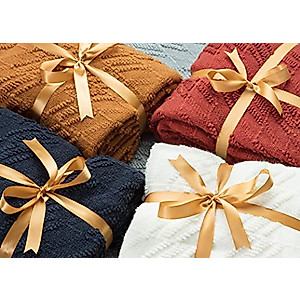 Chanasya Teal Throw Blanket with Tassels - Acrylic Knitted Super Soft Fluffy Warm Cozy Lightweight Chic Boho Blanket for Bed Sofa Chair Couch Cover Living Bed Room (50x65 Inches) Deep Teal