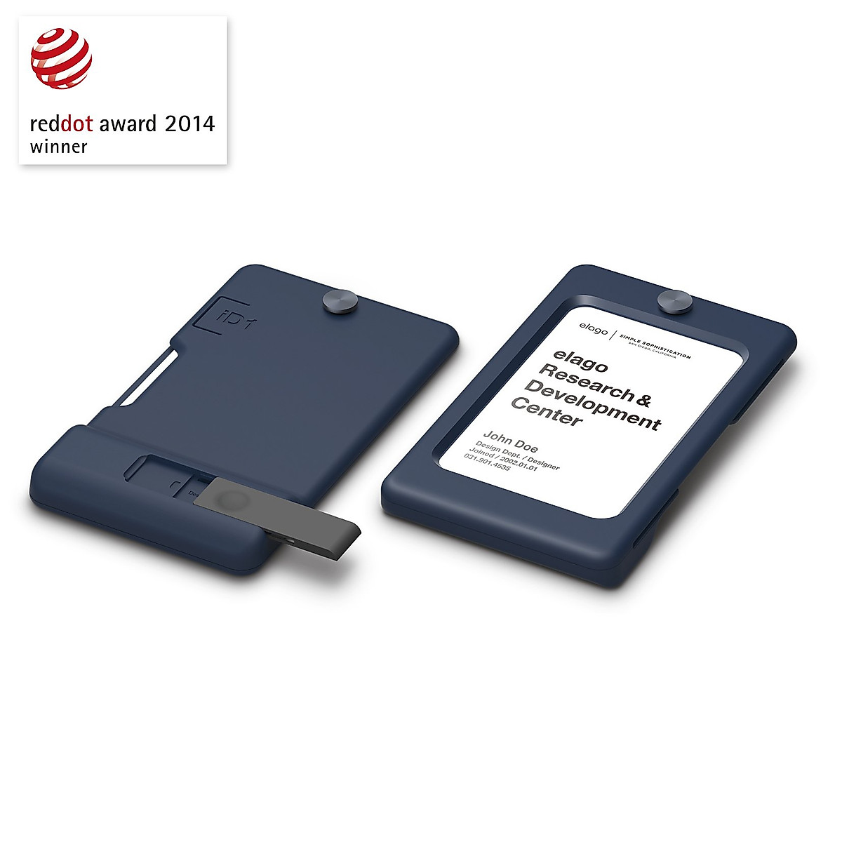 elago iD1 USB ID Card Holder (reddot Design Award Winner 2014) - Jean Indigo(USB Flash Drive Not Included)