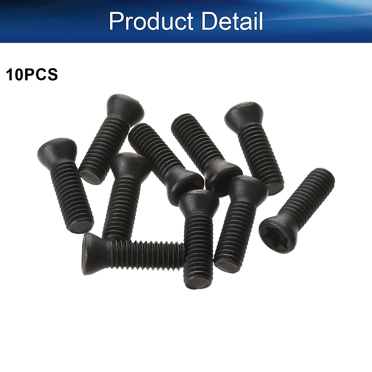 Utoolmart M3 x 10mm 12.9 Carbon Steel Torx Head Socket Head Cap Screws Bolt Black 10Pcs