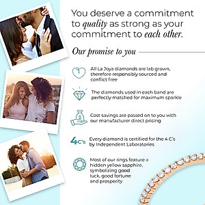 La Joya 1/2 CT TW Lab Created 10K Rose Gold Eternity Diamond Band for Women | Sparkling Anniversary Ring, Stackable Ring and Lab Grown Womens Thin Wedding Band | Ring Size 9